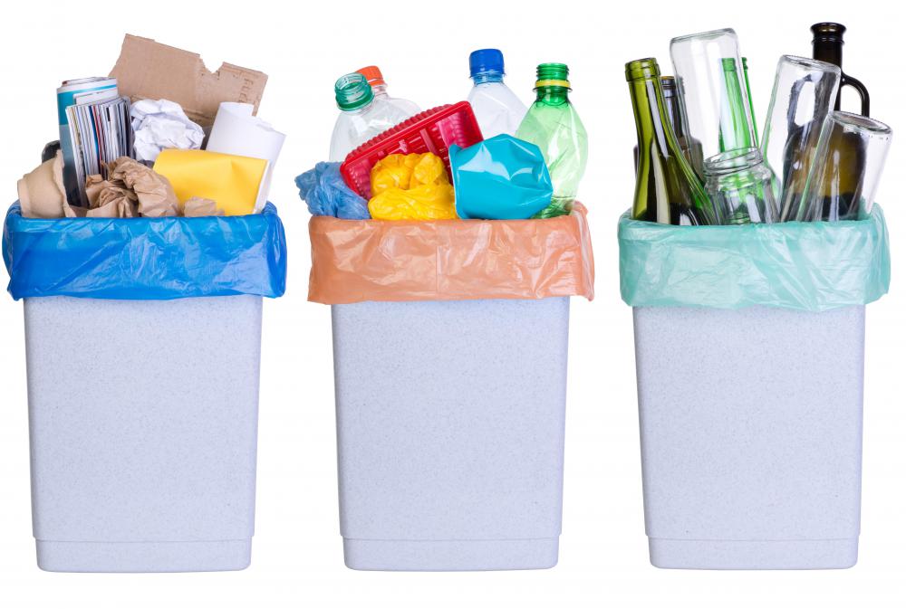 What are Different Types of Recycling Bins? (with pictures)